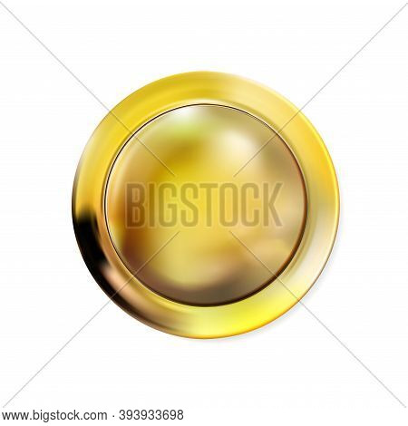 Realistic Round Gold Vector & Photo (Free Trial) | Bigstock