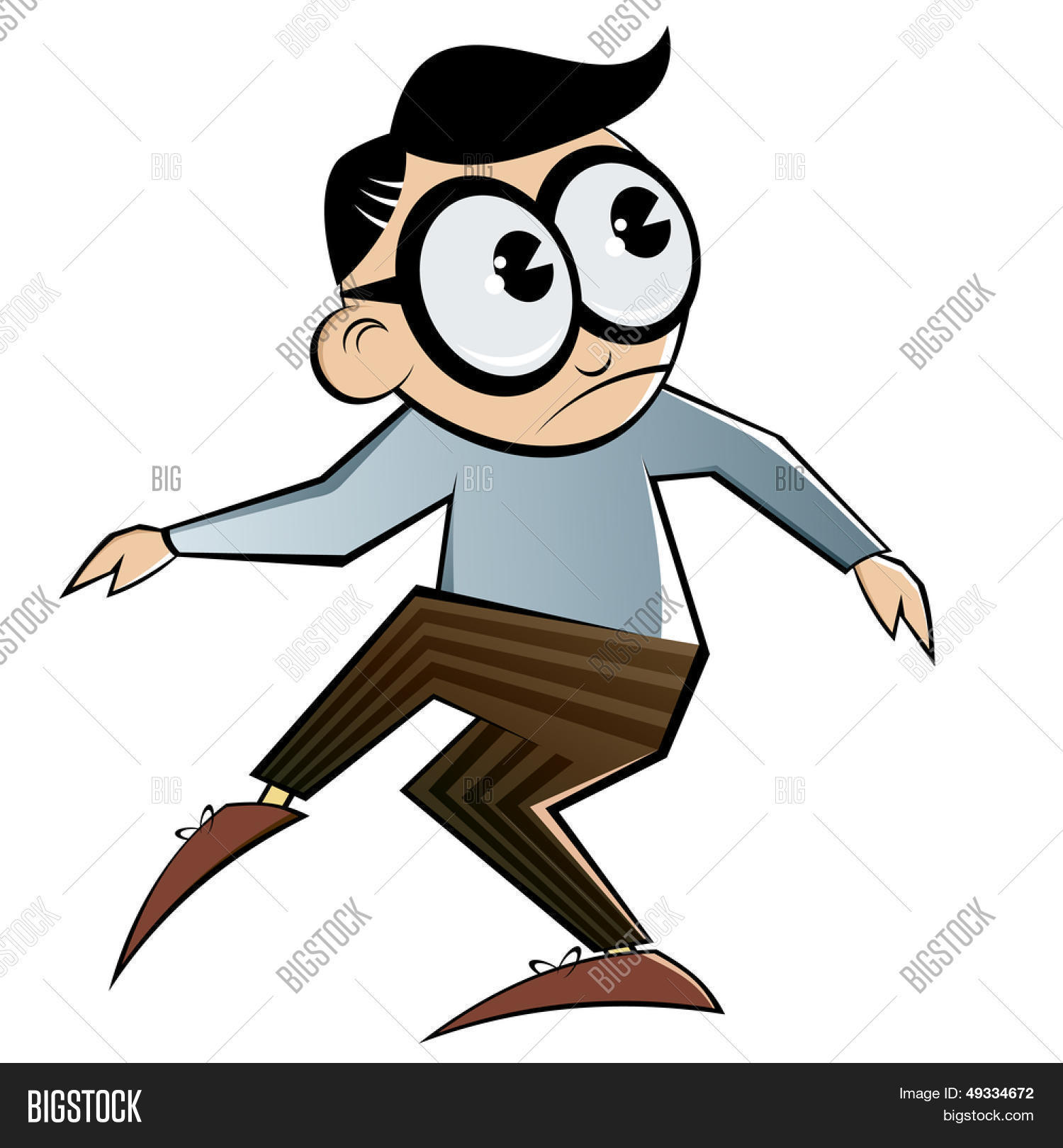 Cartoon Retro Man Vector & Photo (Free Trial) | Bigstock
