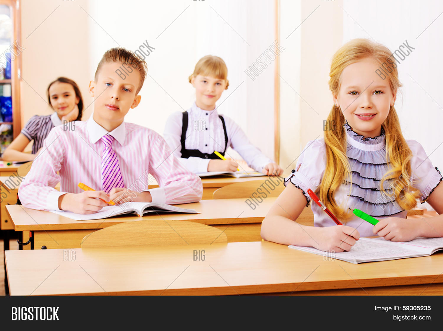 Students Sit Their Image & Photo (Free Trial) | Bigstock