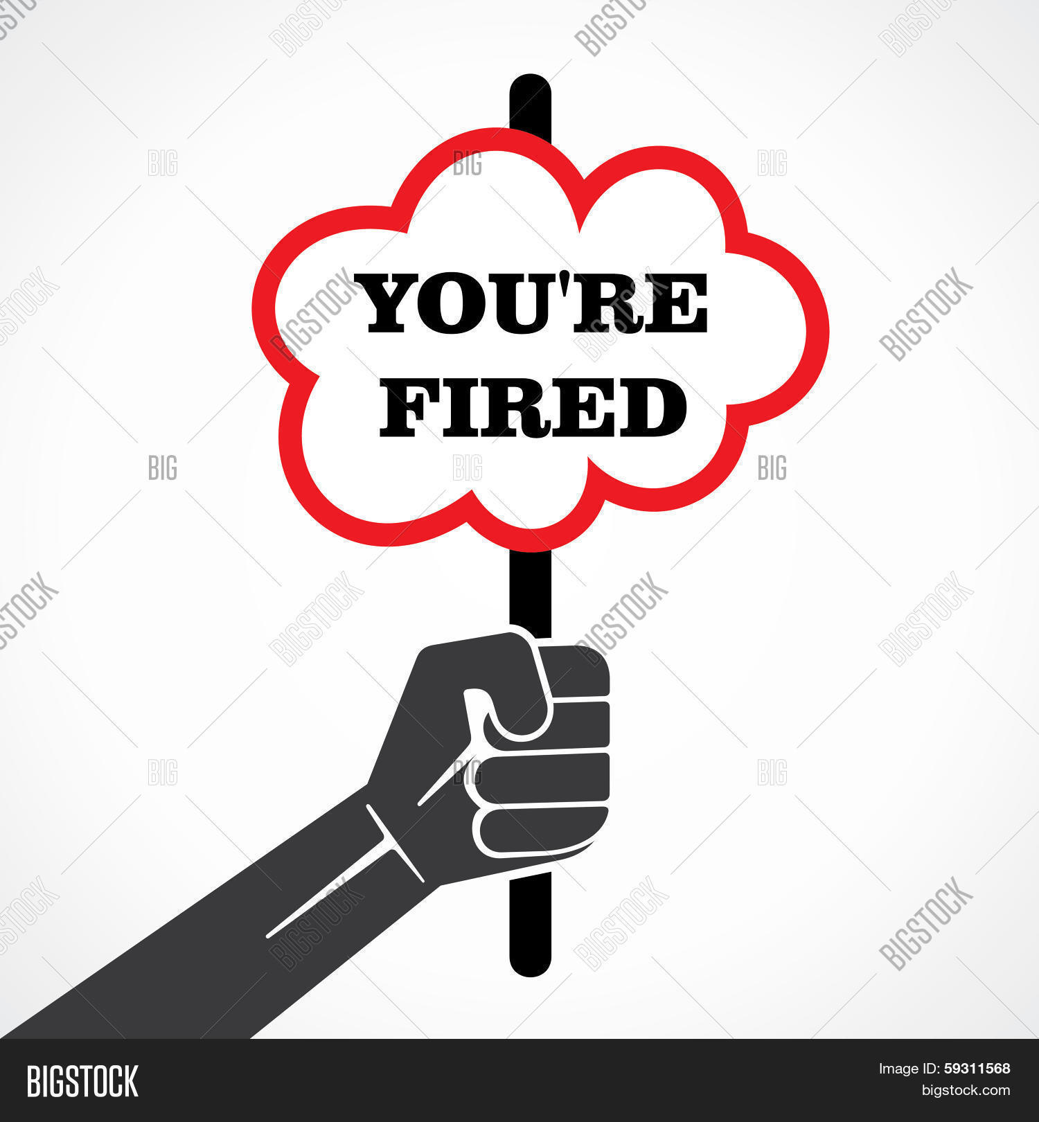 Your Fired Word Vector & Photo (Free Trial) | Bigstock