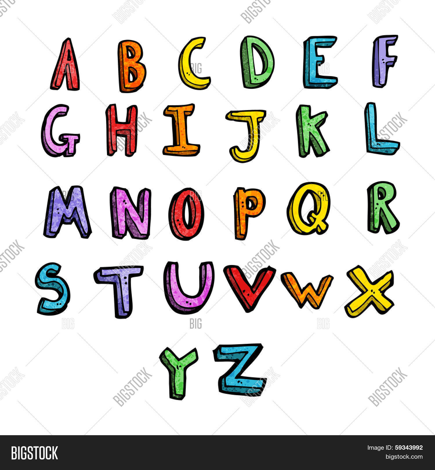 Cartoon Alphabet Vector & Photo (Free Trial) | Bigstock
