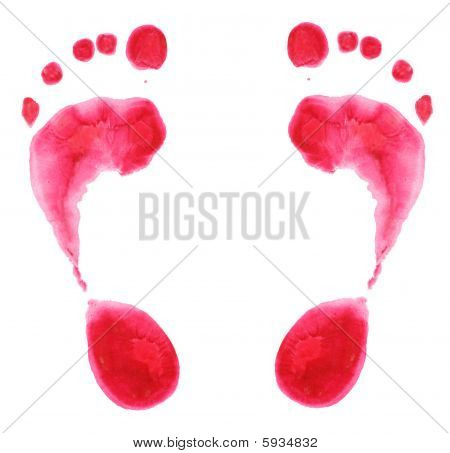 Red Footprints Image & Photo (Free Trial) | Bigstock
