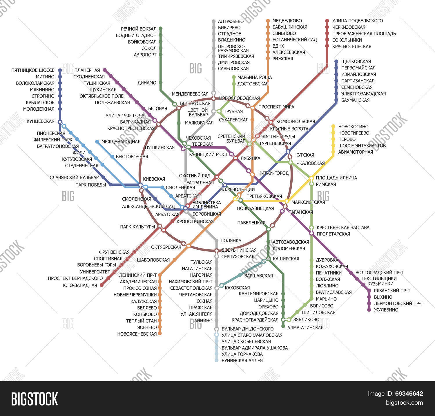 Moscow Metro Map Image & Photo (Free Trial) | Bigstock