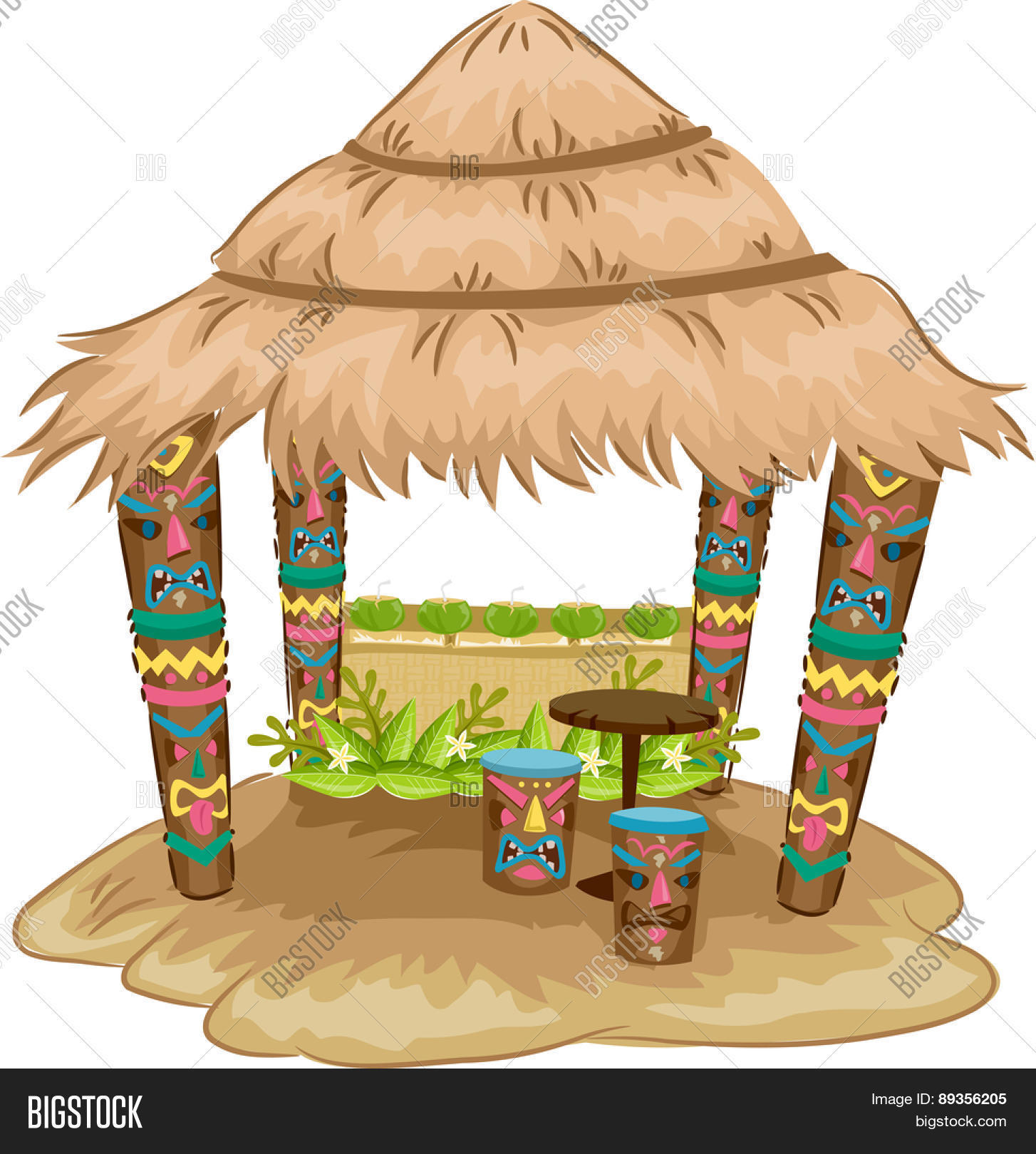 Illustration Tiki- Vector & Photo (Free Trial) | Bigstock