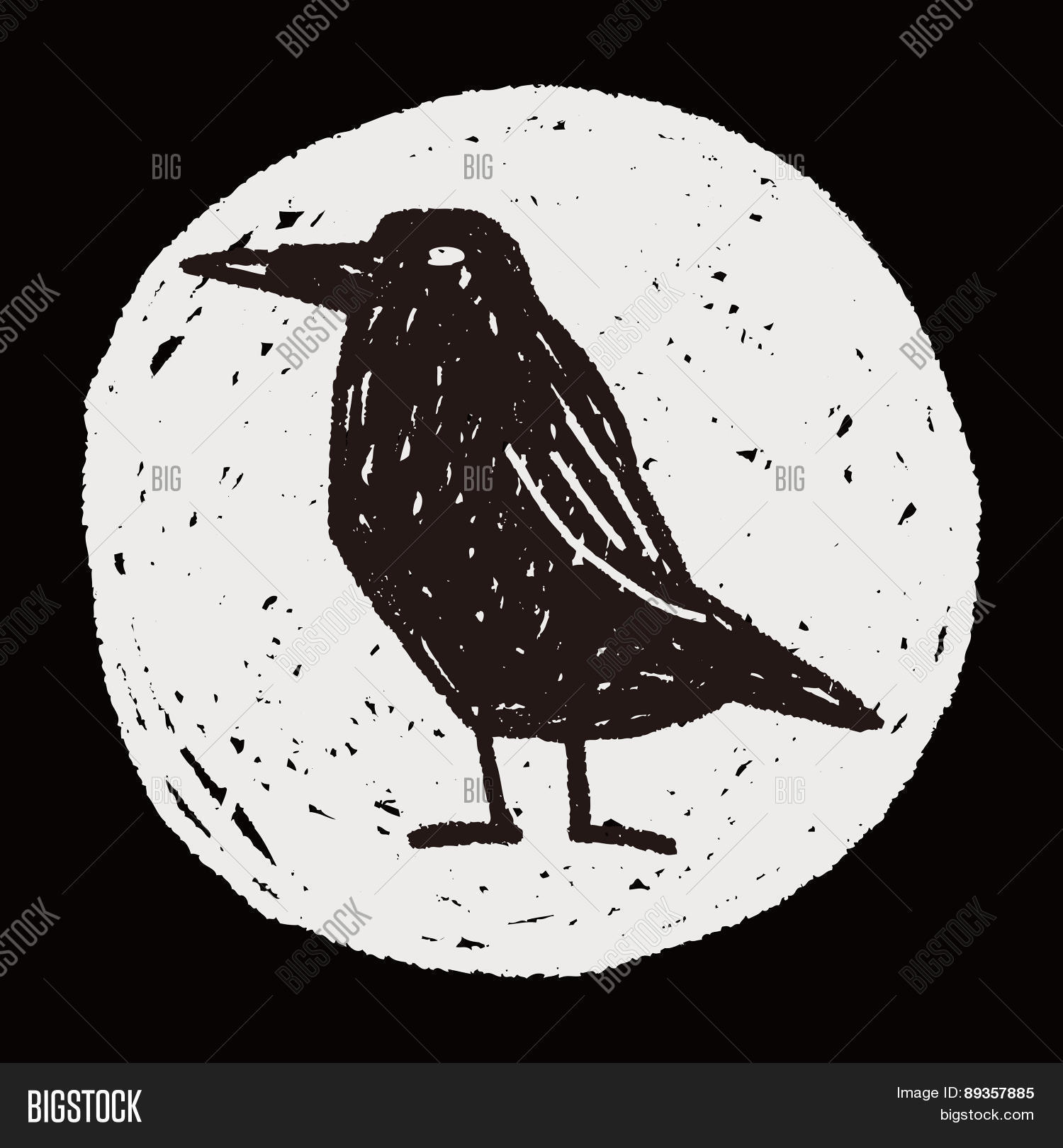 Crow Doodle Vector & Photo (Free Trial) | Bigstock