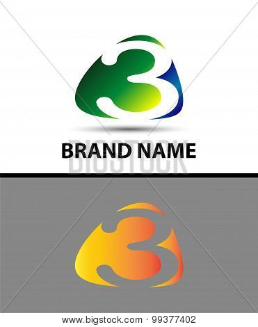 Number Three Logo. Vector & Photo (Free Trial) | Bigstock