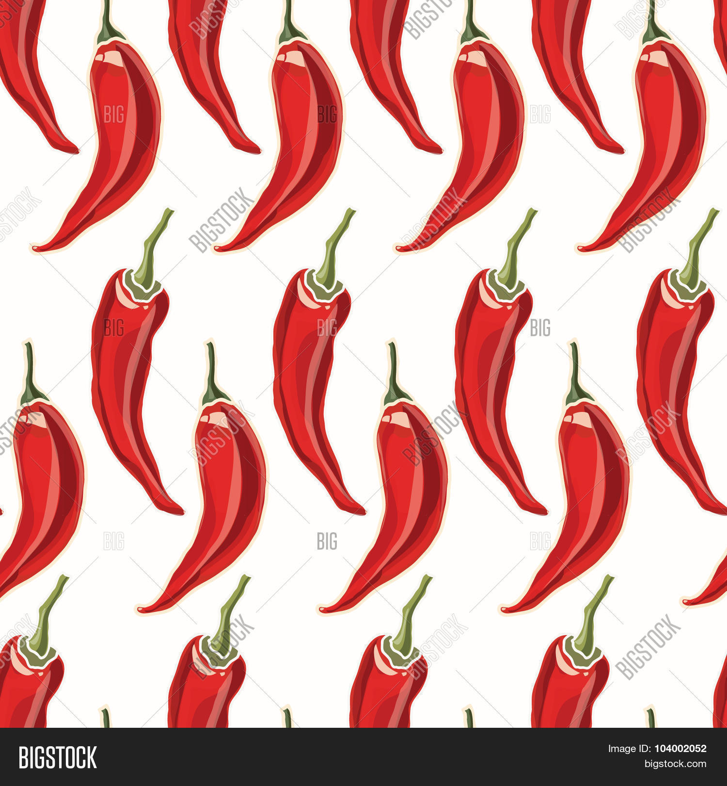 Seamless Chili Pepper Vector & Photo (Free Trial) | Bigstock