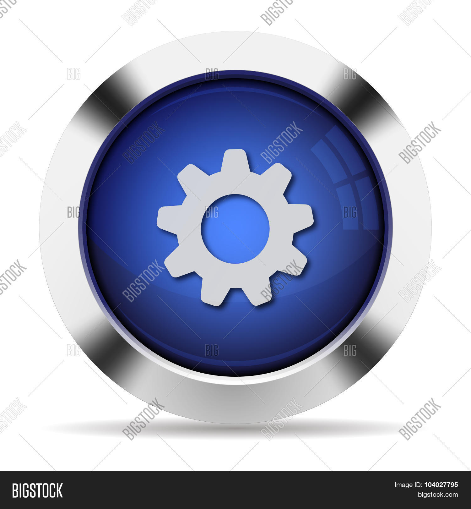 Cogwheel Button Vector & Photo (Free Trial) | Bigstock