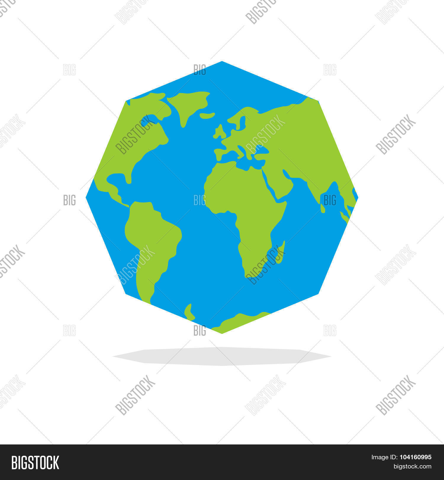 Octagon Planta Earth Vector & Photo (Free Trial) | Bigstock