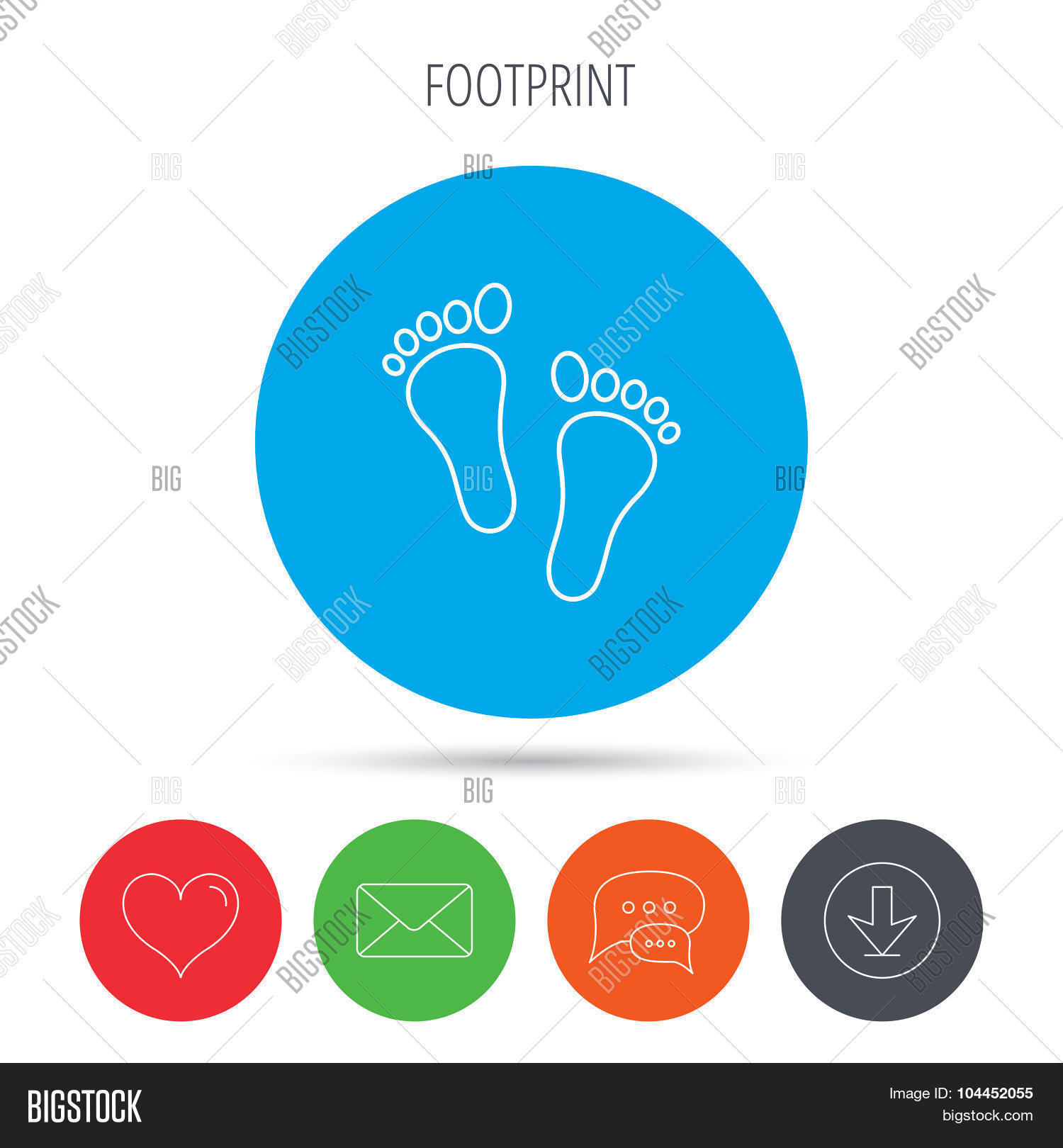Baby Footprints Icon Vector & Photo (Free Trial) | Bigstock