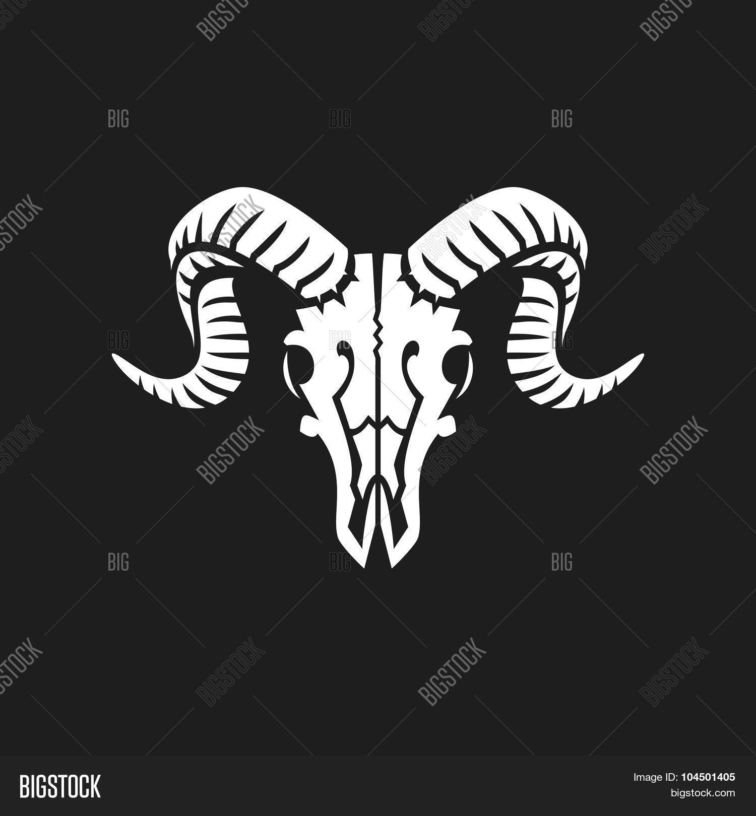Ram Skull Sign Vector & Photo (Free Trial) | Bigstock
