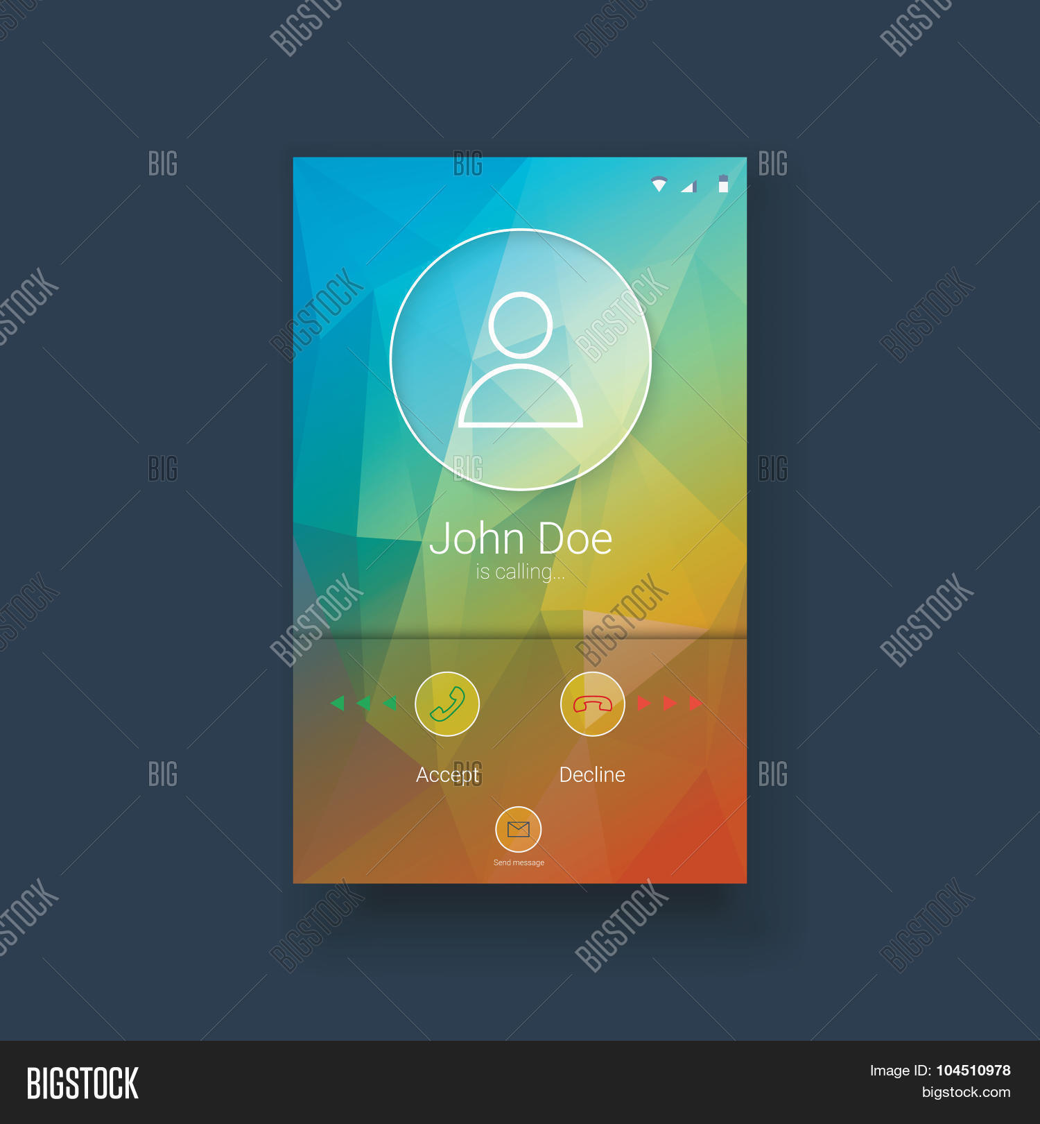 Mobile Ui Template Vector & Photo (Free Trial) | Bigstock