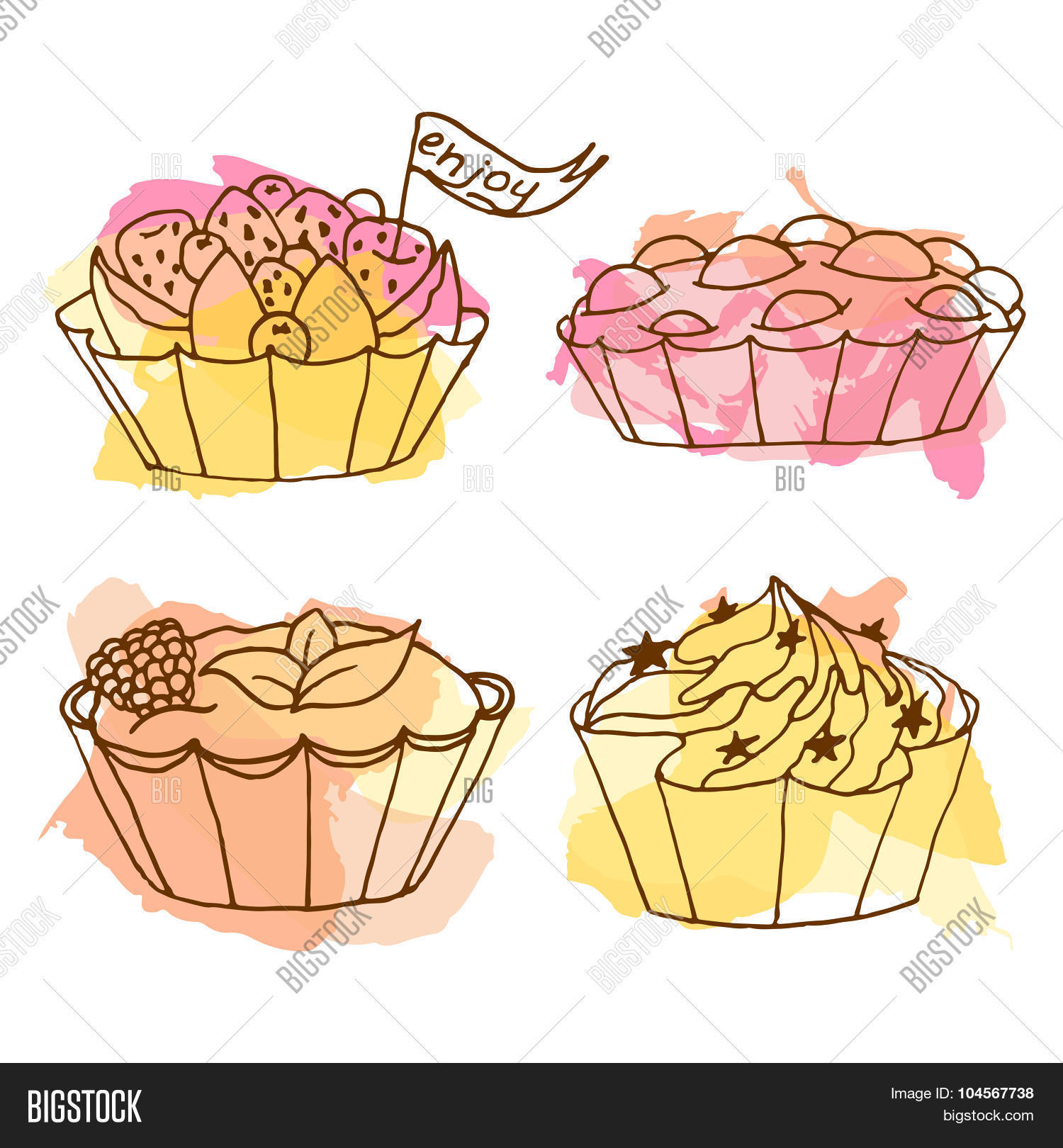 Tarts Vector Vector & Photo (Free Trial) | Bigstock