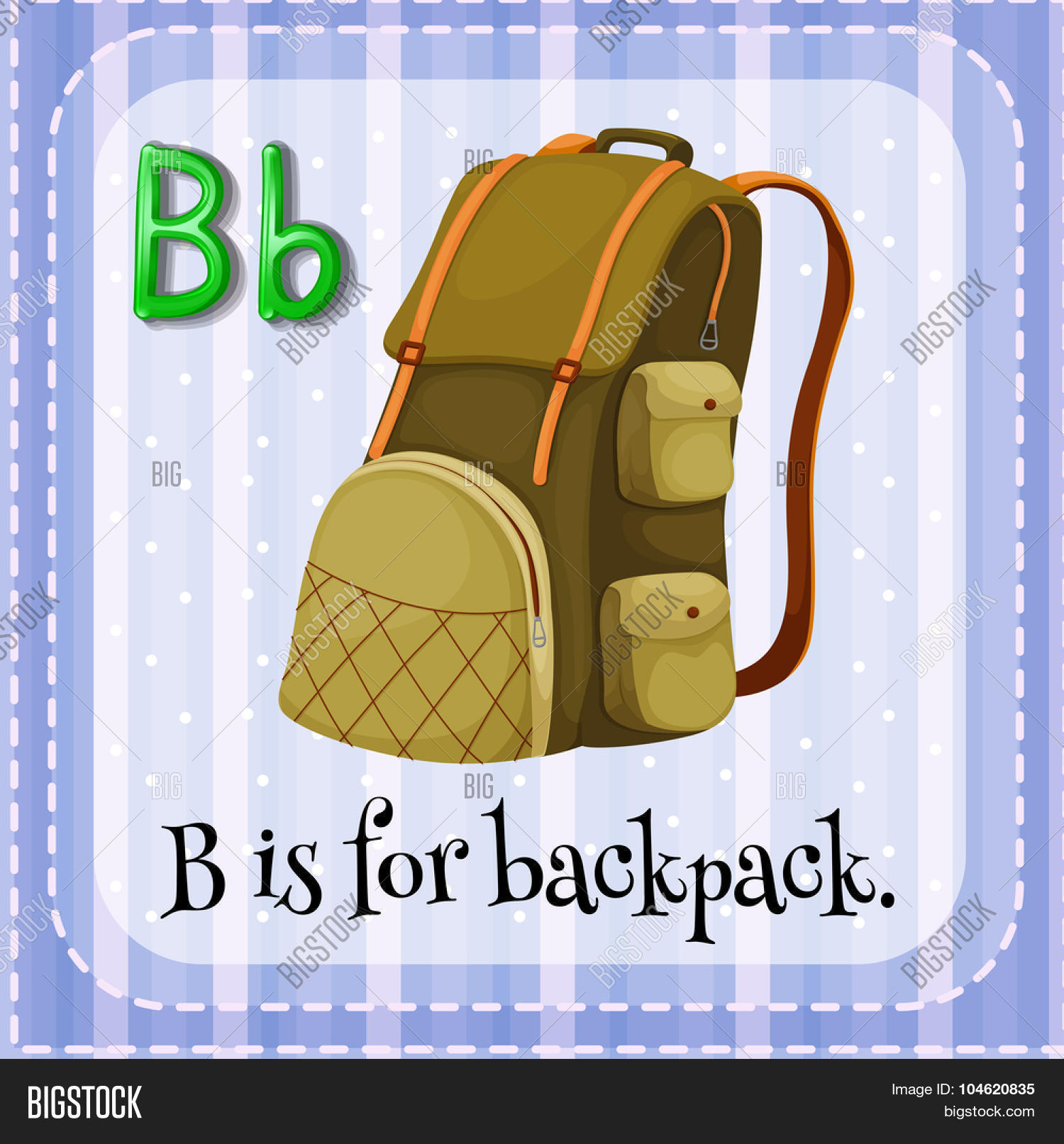 Flashcard Letter B Vector & Photo (Free Trial) | Bigstock