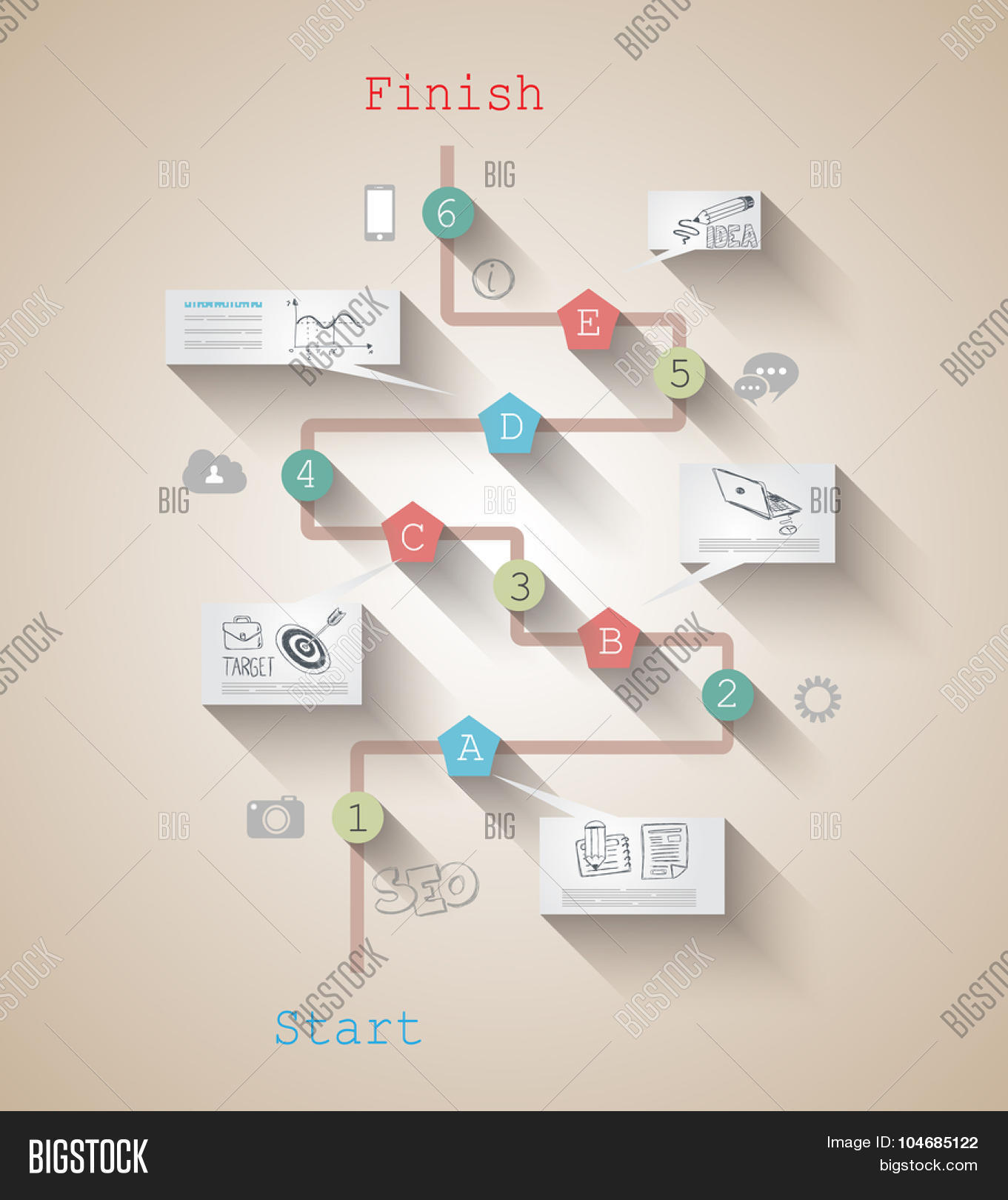 Timeline Layout Vector & Photo (Free Trial) | Bigstock