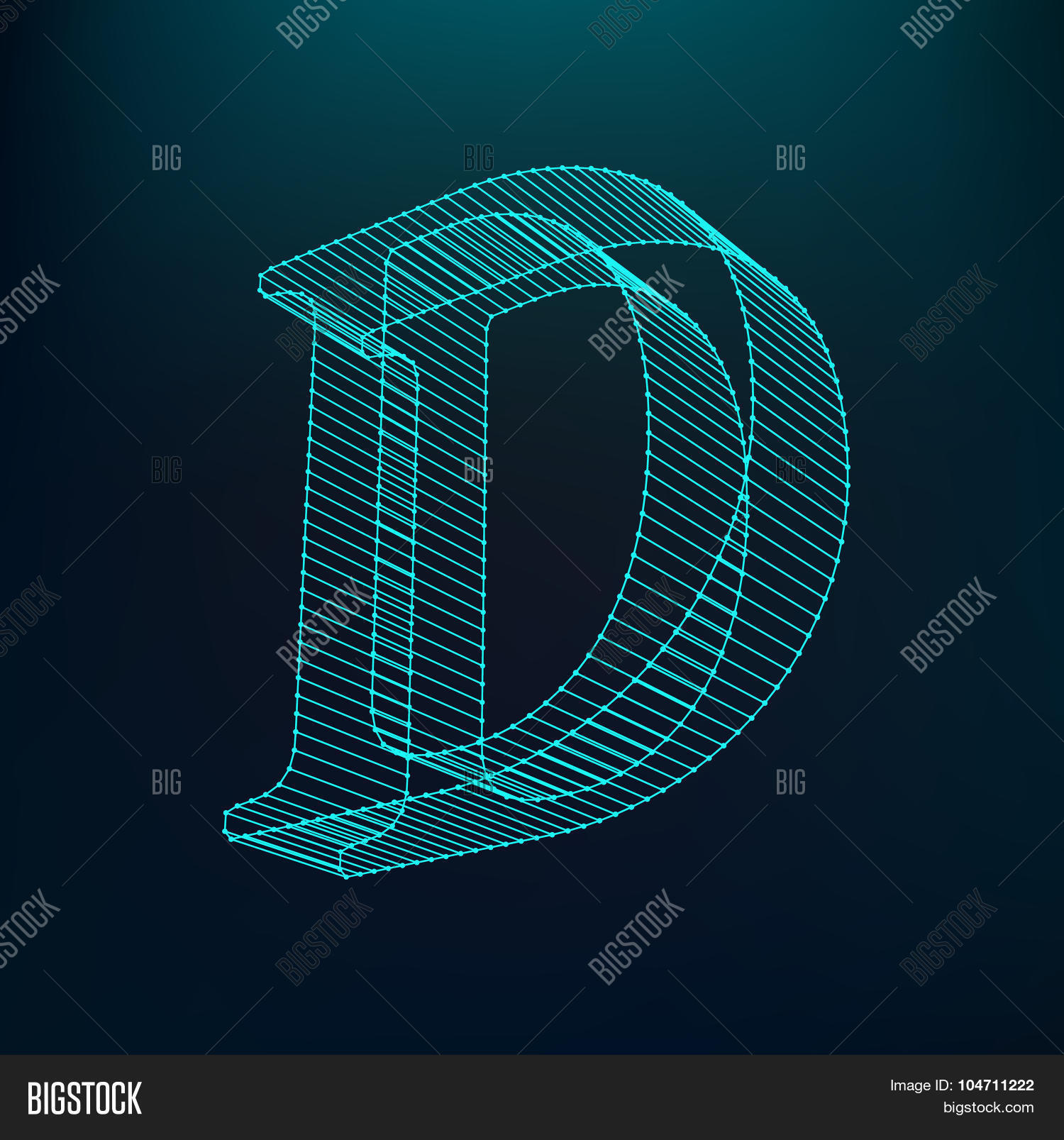 Letter D. Polygonal Vector & Photo (Free Trial) | Bigstock