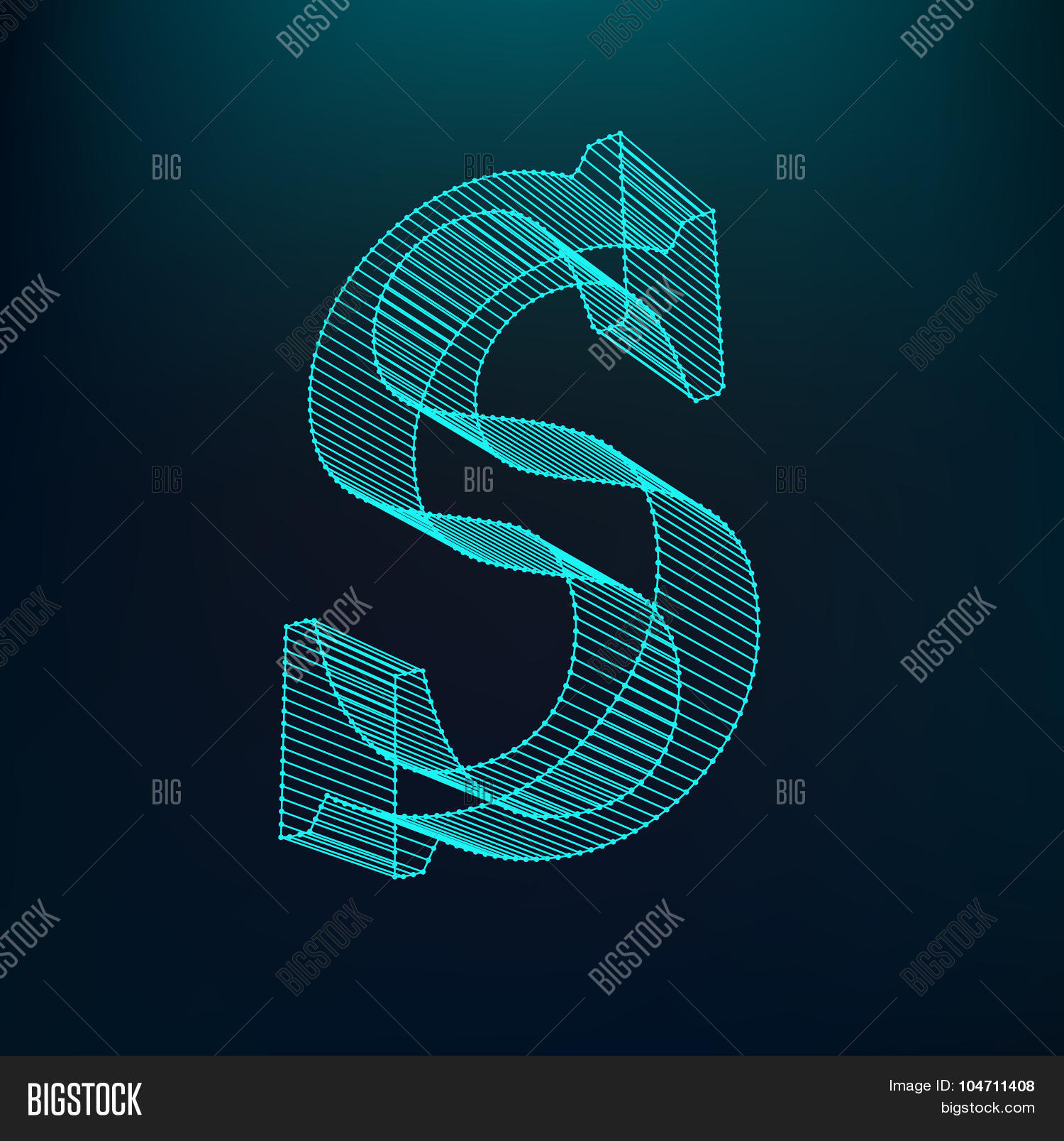 Letter S. Polygonal Vector & Photo (Free Trial) | Bigstock