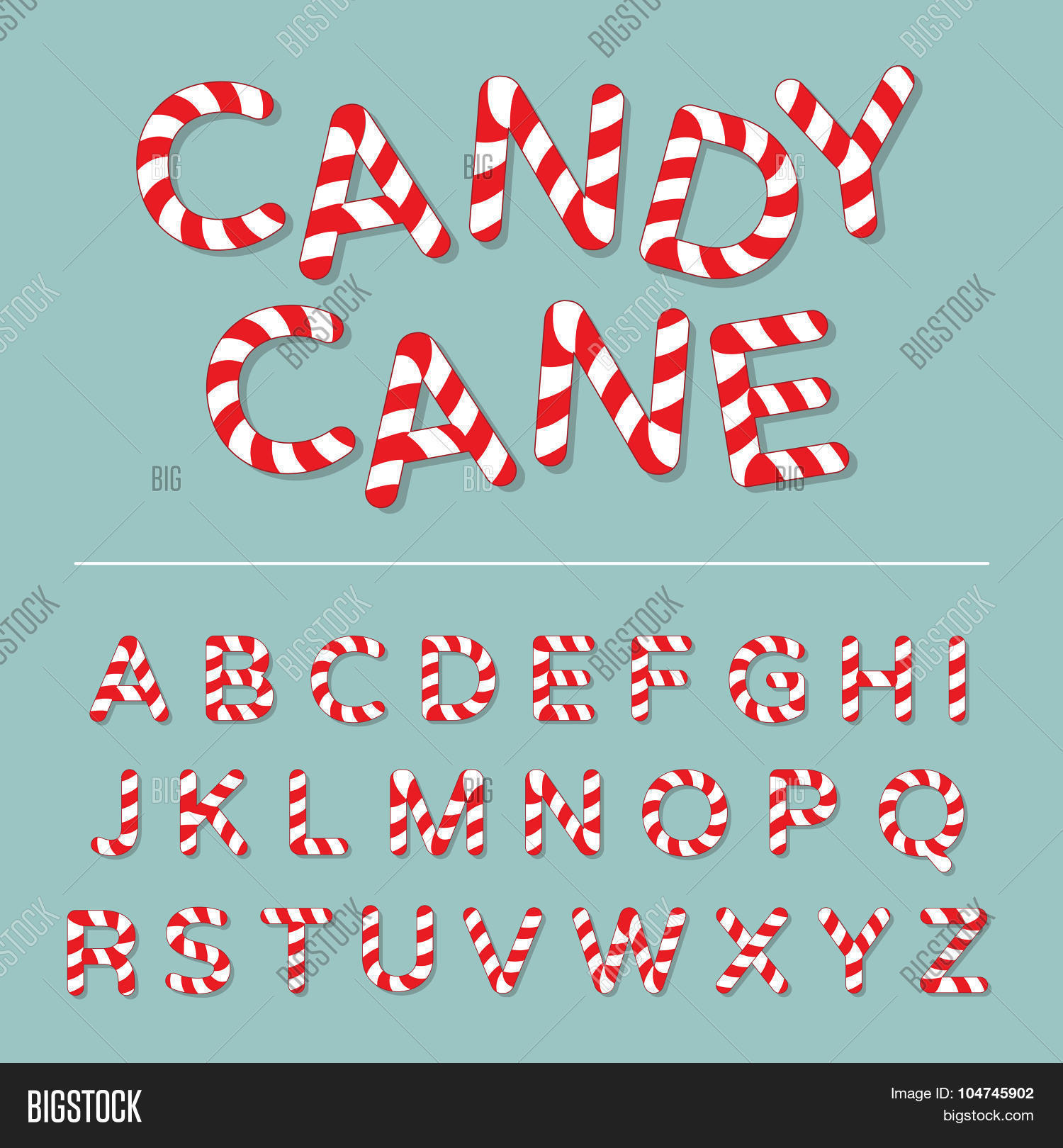 Candyland Font Alphabet Cane Letters Printables Z00jh6 Clipart Kid