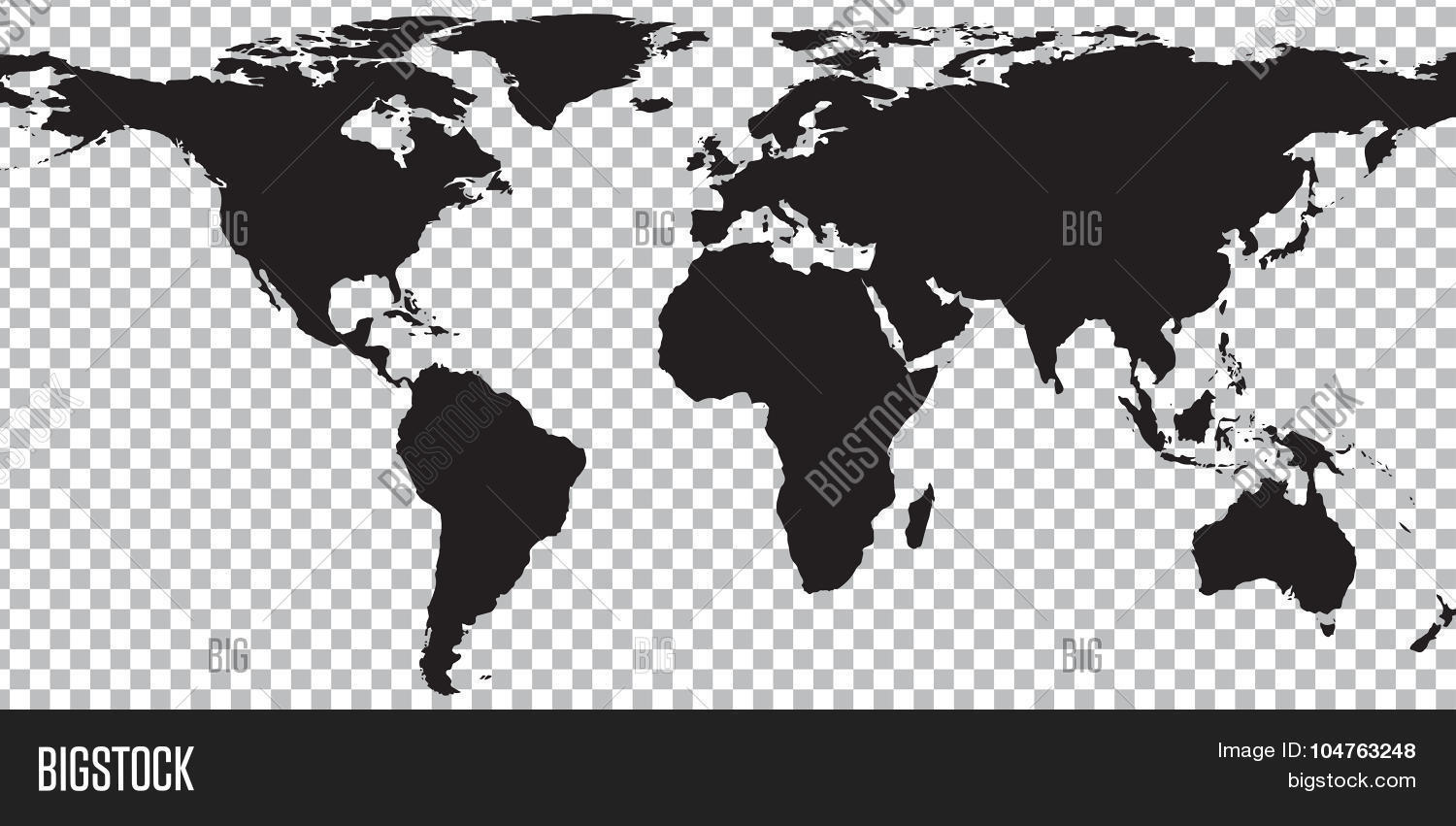 Black Map World On Vector & Photo (Free Trial) | Bigstock