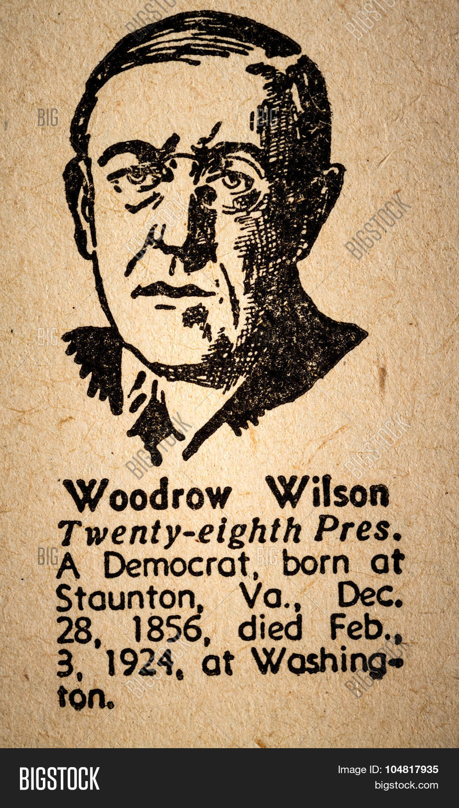 Woodrow Wilson 28Th Image & Photo (Free Trial) | Bigstock