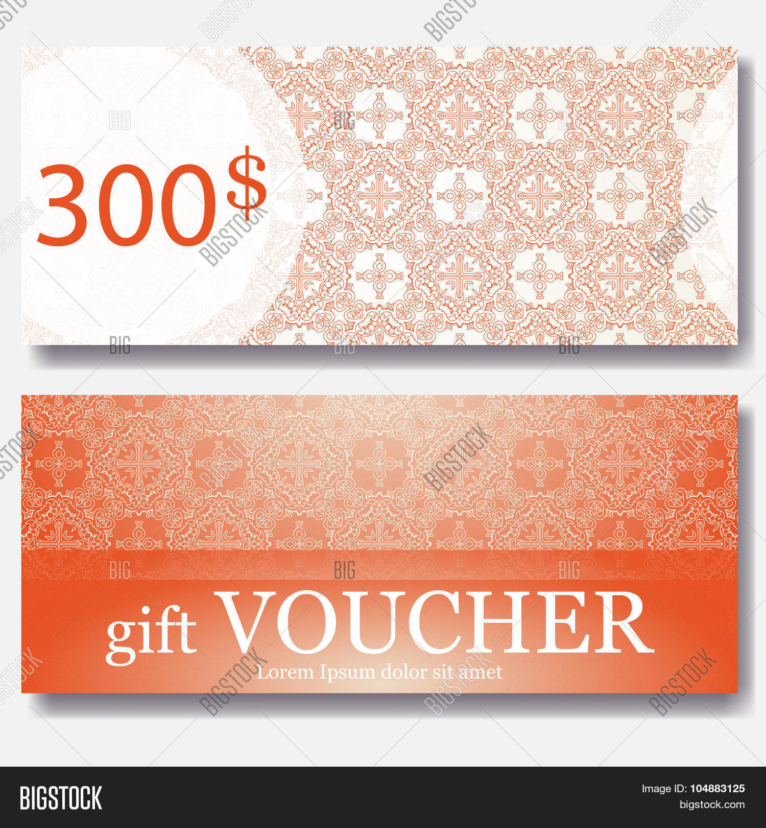 Gift Voucher Template Vector & Photo (Free Trial) | Bigstock