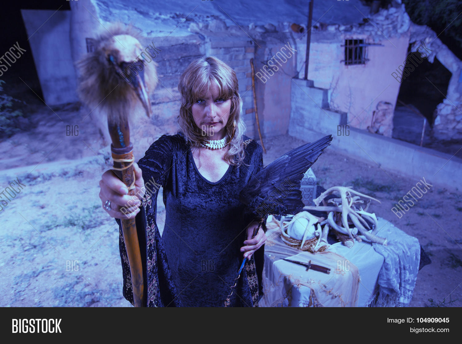 Blond Witch Bird Staff Image & Photo (Free Trial) | Bigstock