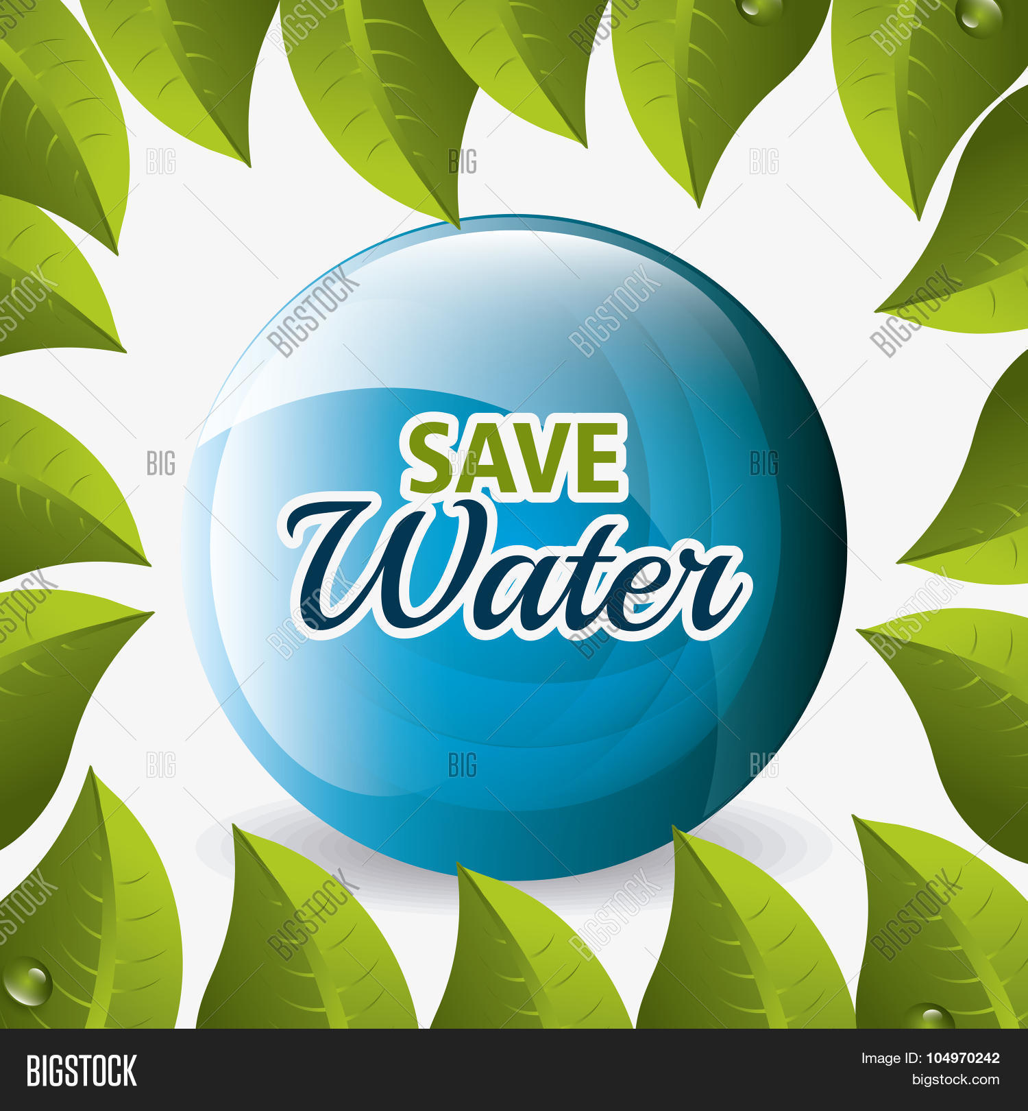 Save Water Ecology Vector & Photo (Free Trial) | Bigstock