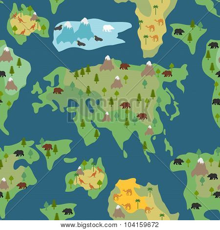 Continents Seamless Vector & Photo (Free Trial) | Bigstock