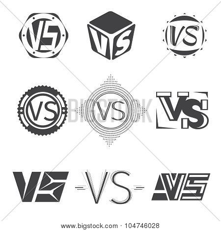 Versus Letters Logos Vector & Photo (Free Trial) | Bigstock