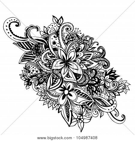 Uncolored Hand Drawn Vector & Photo (Free Trial) | Bigstock