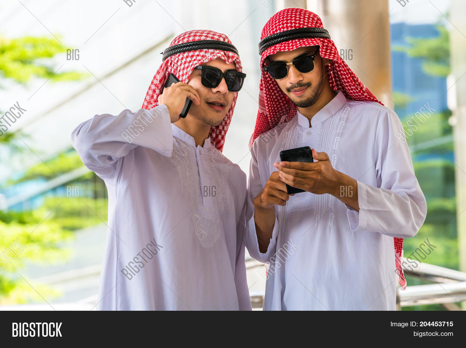 Arab Men Talking Using Image & Photo (Free Trial) | Bigstock