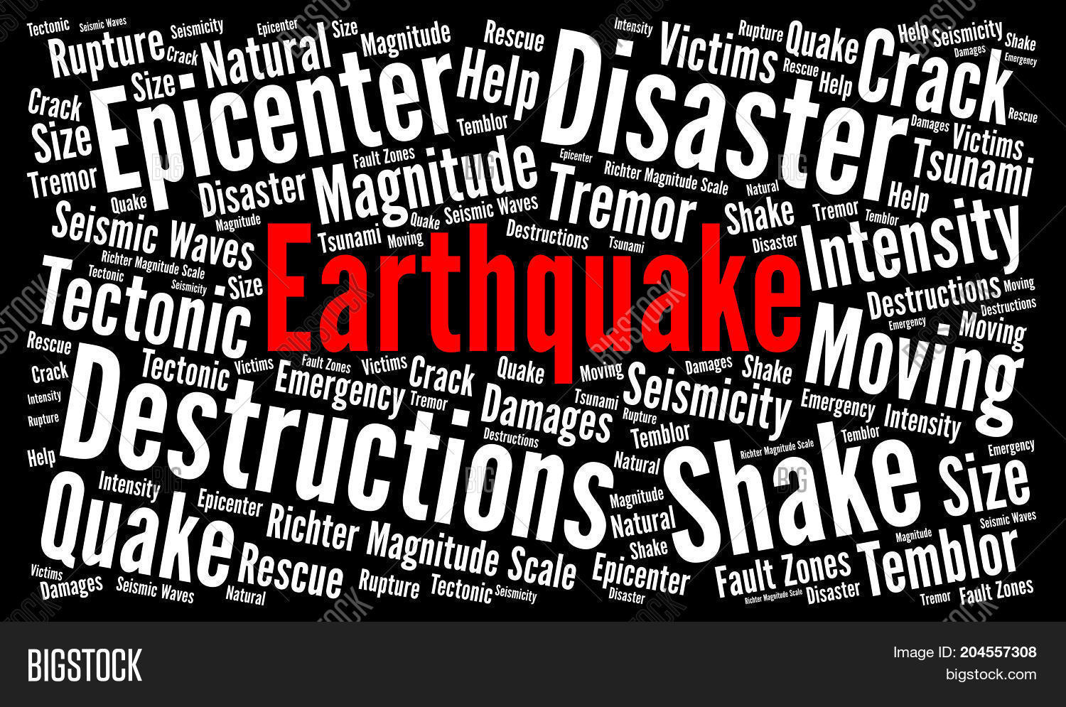 Earthquake Word Cloud Image & Photo (Free Trial) | Bigstock