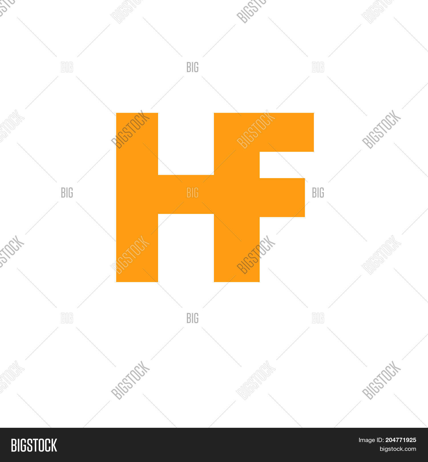 Hf Letter Logo Design Vector & Photo (Free Trial) | Bigstock