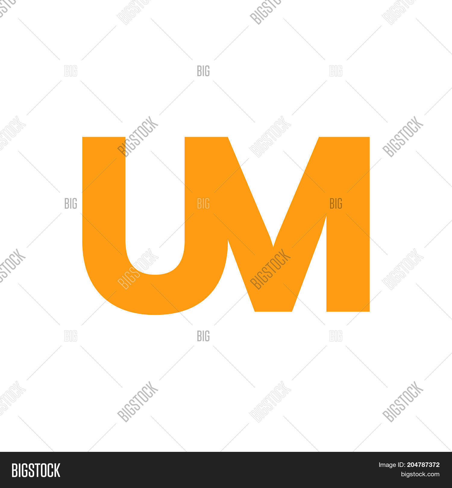 Um Initial Logo Vector & Photo (Free Trial) | Bigstock