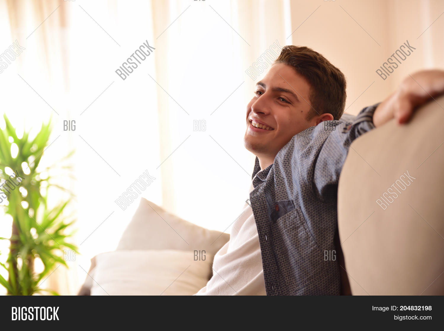 Man Smiling Sitting Image & Photo (Free Trial) | Bigstock