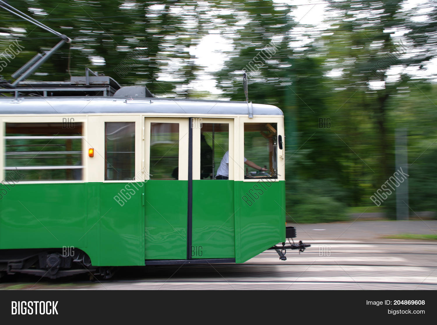 Green Historic Tram Image & Photo (Free Trial) | Bigstock