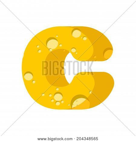 Letter C Cheese Font Vector & Photo (Free Trial) | Bigstock