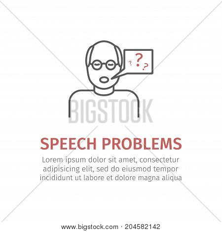 Speech Problems. Vector & Photo (Free Trial) | Bigstock