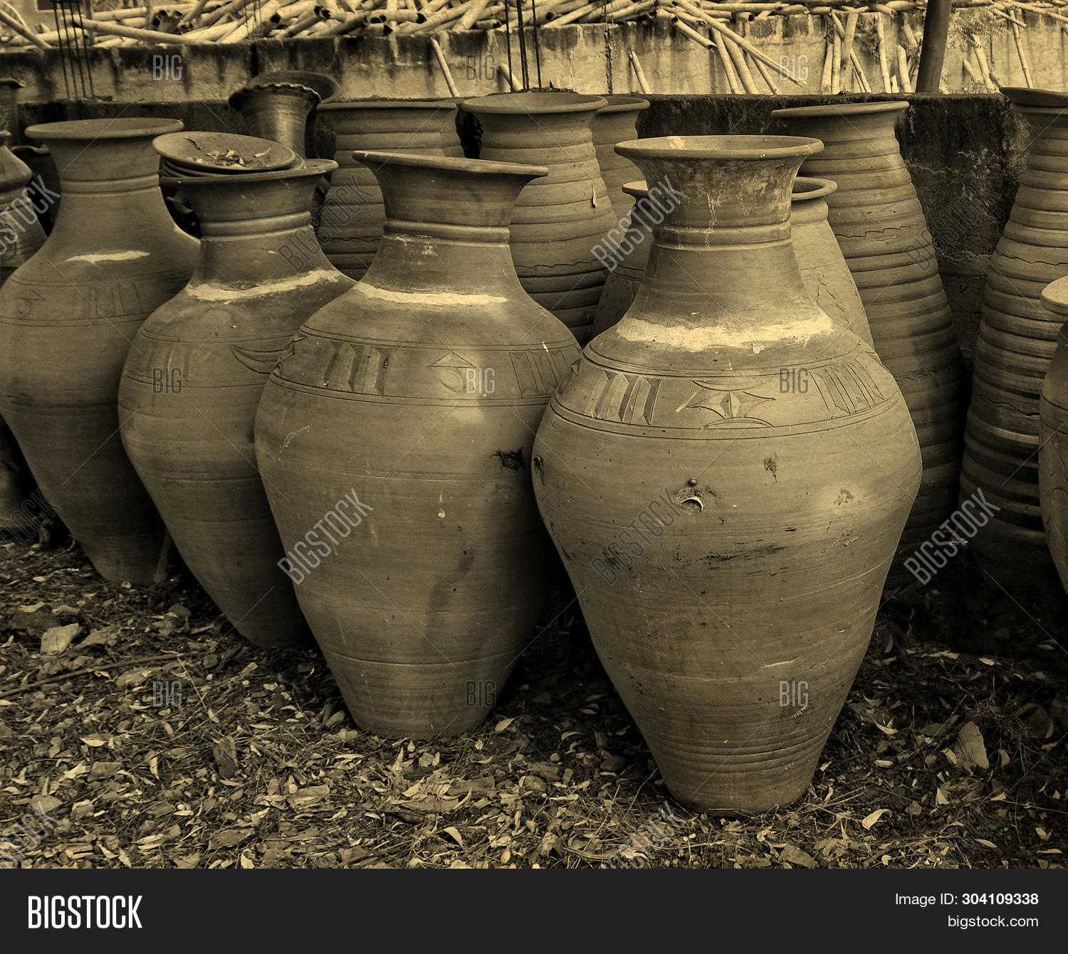 Vintage. Clay Pots Image & Photo (Free Trial) | Bigstock