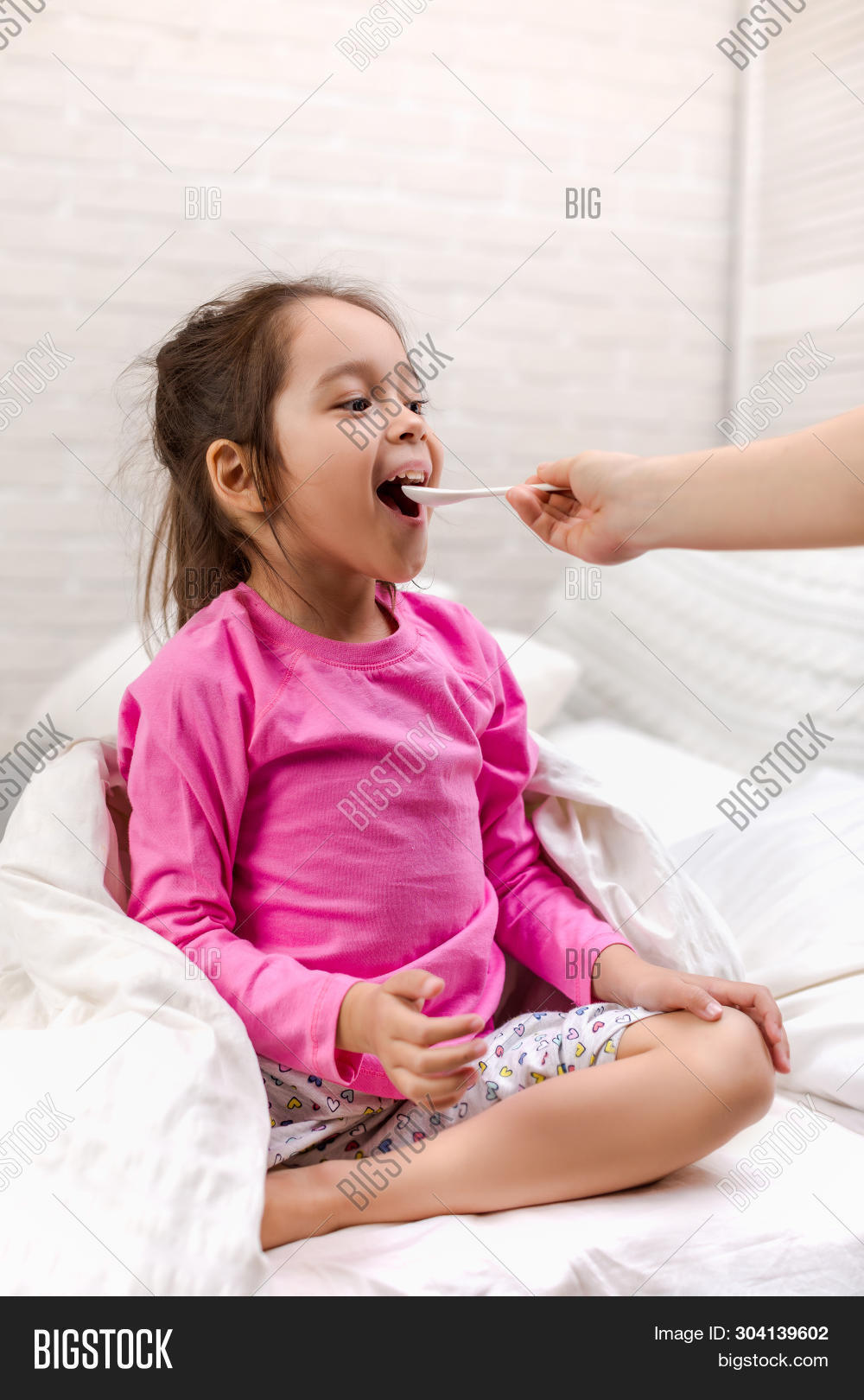 Sick Little Child Girl Image & Photo (Free Trial) | Bigstock