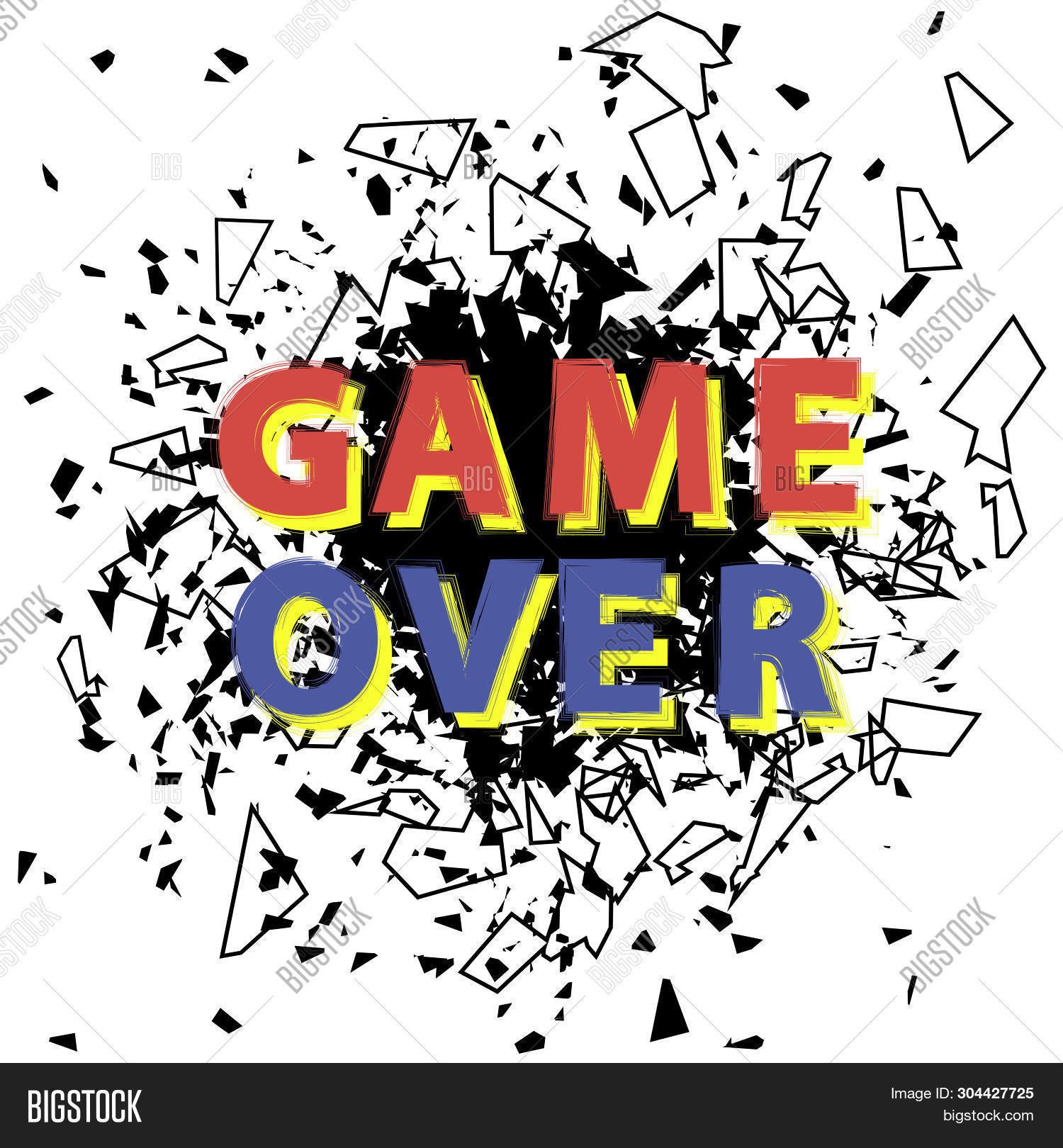Retro Game Over Sign Image & Photo (Free Trial) | Bigstock