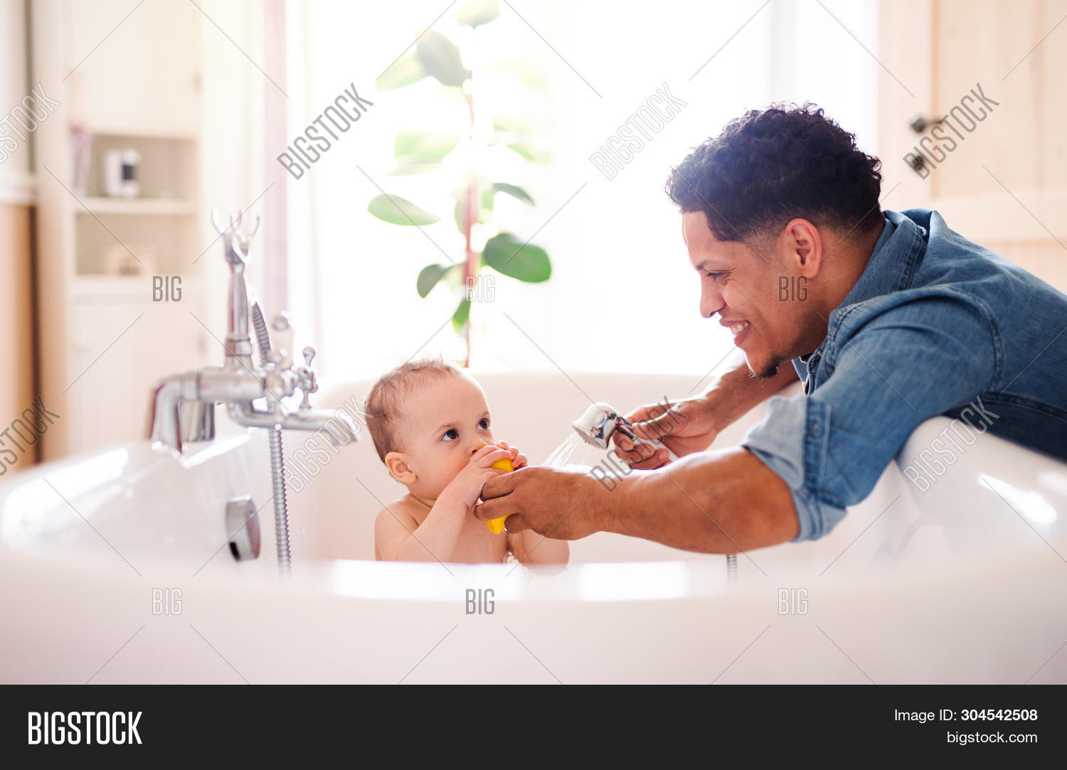 Father Washing Small Image & Photo (Free Trial) | Bigstock