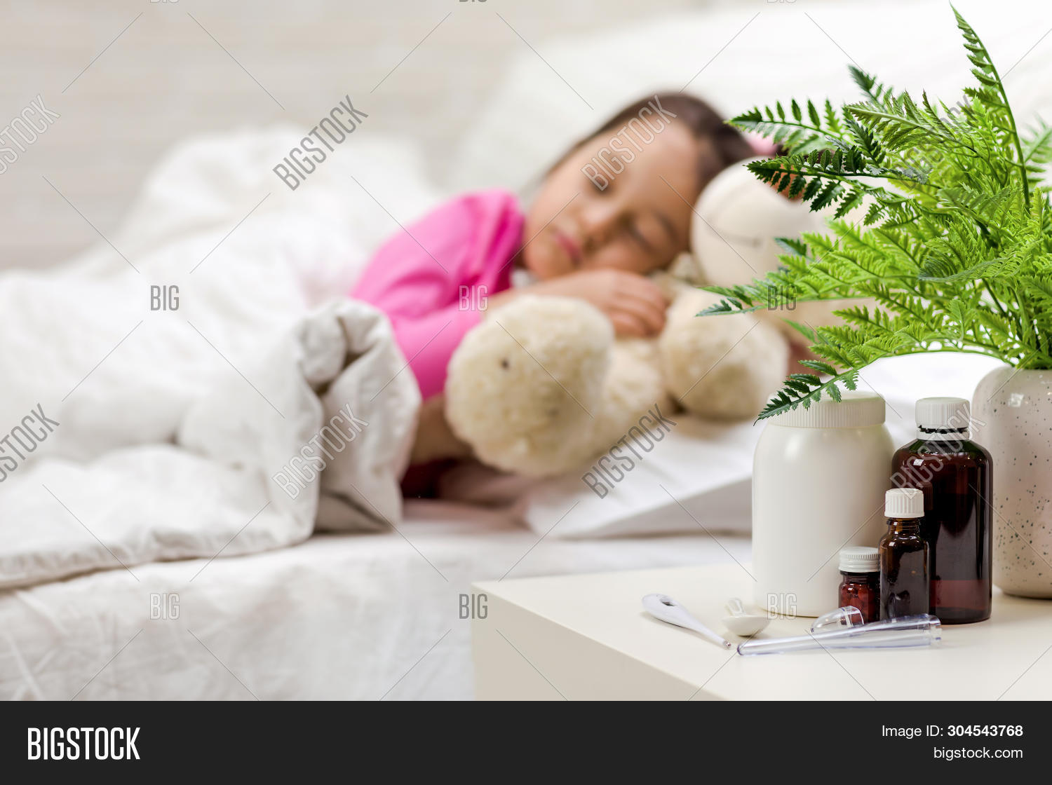 Sick Little Child Girl Image & Photo (Free Trial) | Bigstock