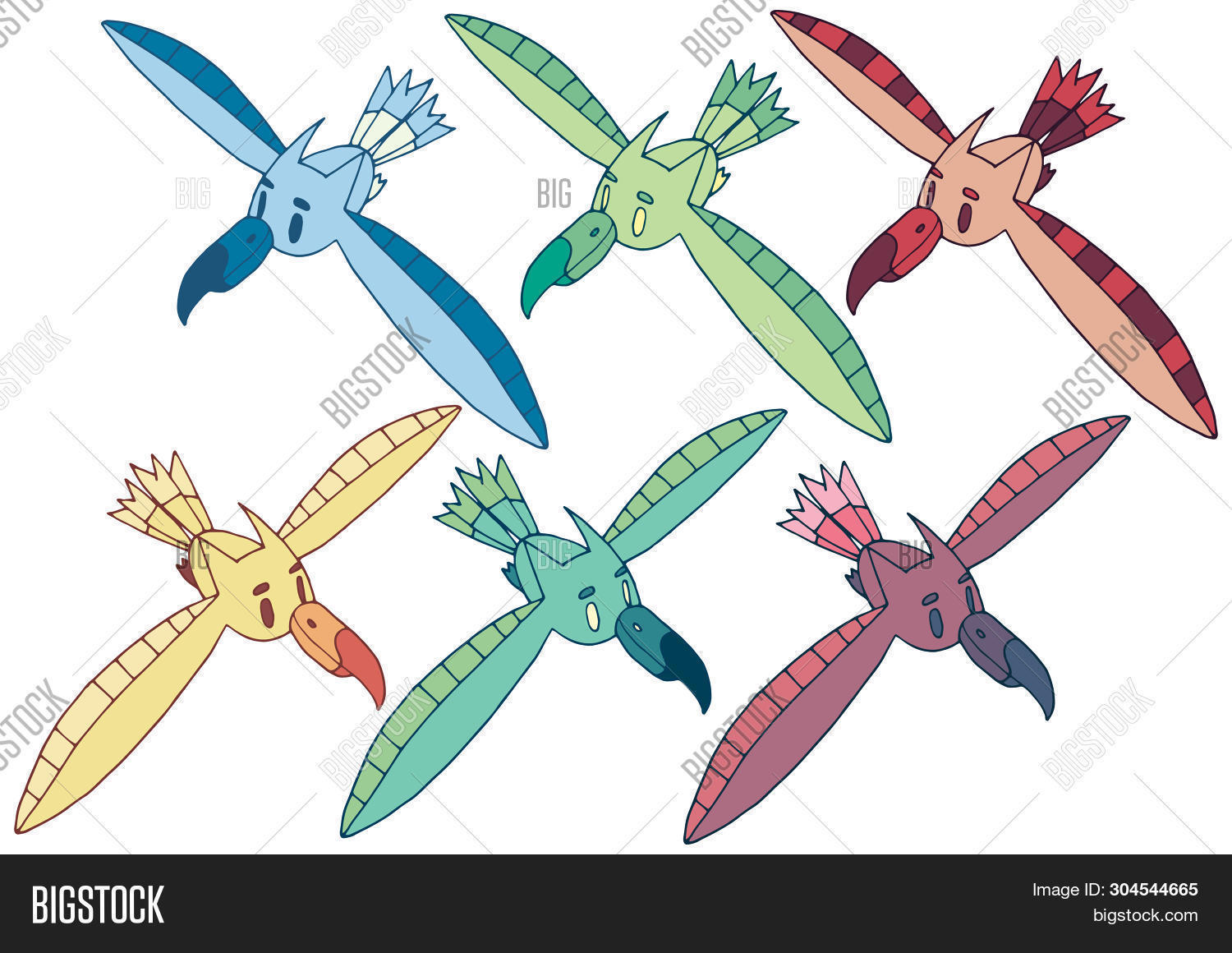 Cartoon Gull Monsters Image & Photo (Free Trial) | Bigstock