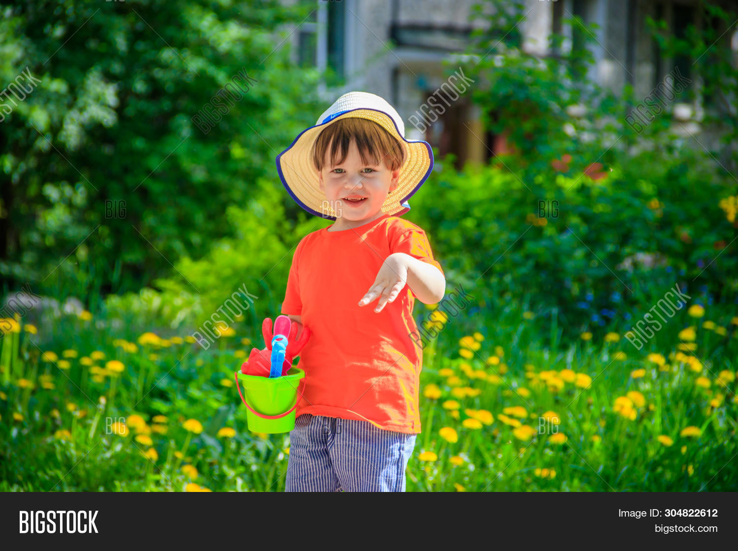 Boy Bucket Shovel Image & Photo (Free Trial) | Bigstock