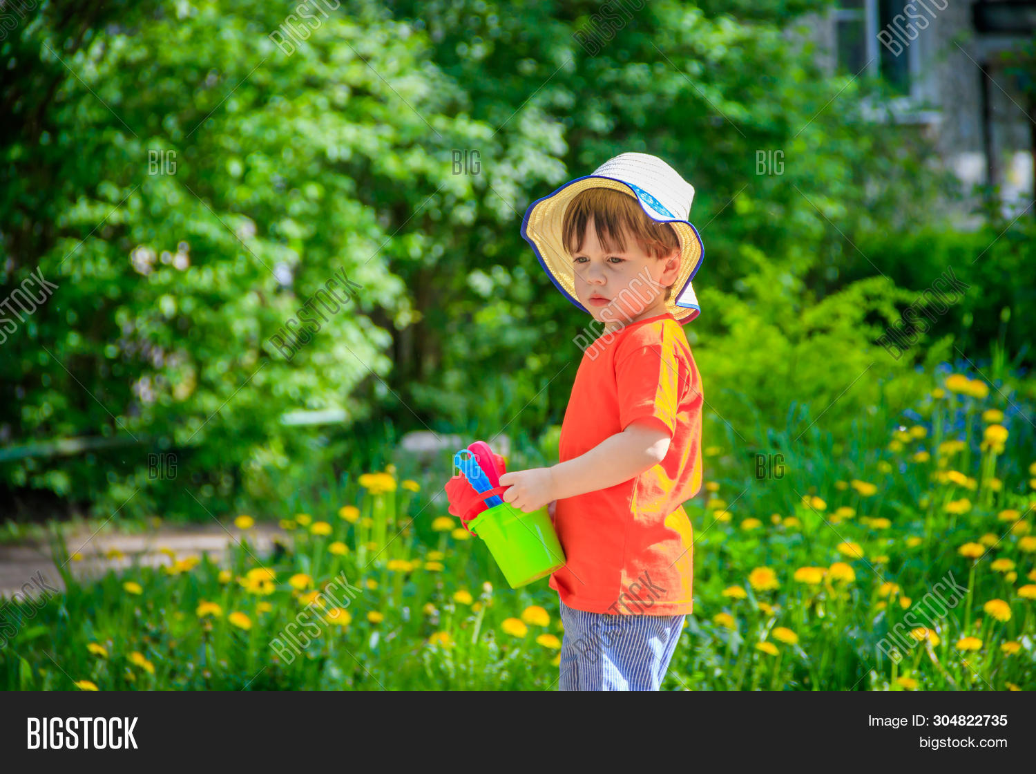 Boy Bucket Shovel Image & Photo (Free Trial) | Bigstock