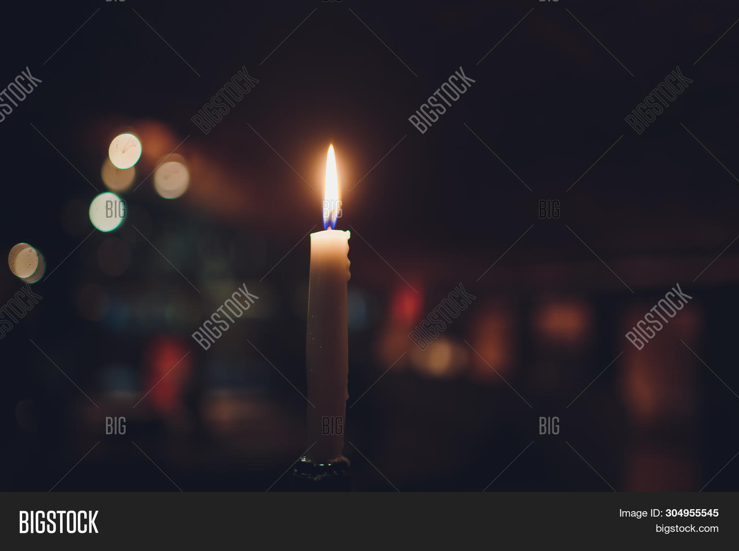 Candles Burning Night Image & Photo (Free Trial) | Bigstock