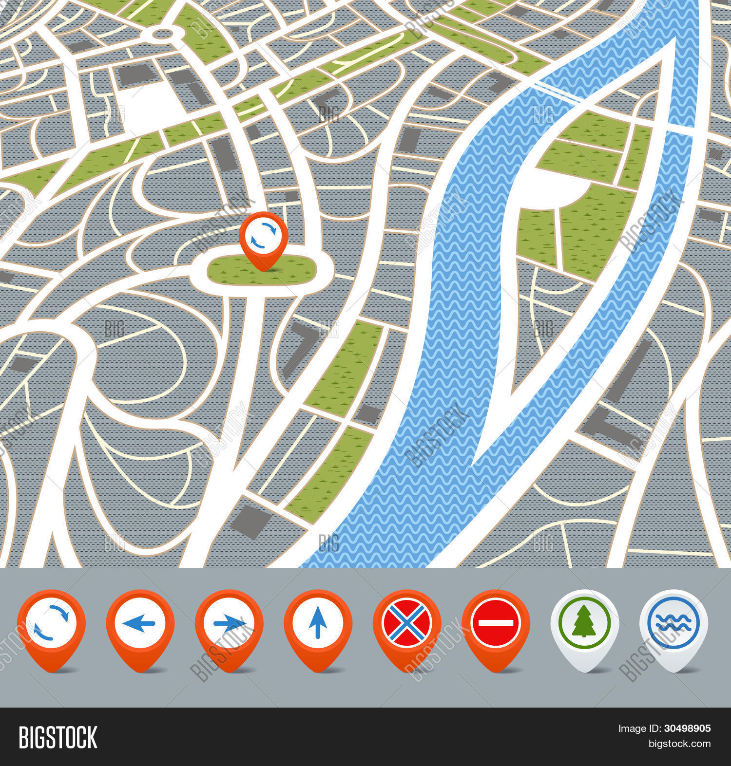 Abstract City Map Vector & Photo (Free Trial) | Bigstock