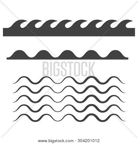 Wave Icons Set. Waves Vector & Photo (Free Trial) | Bigstock