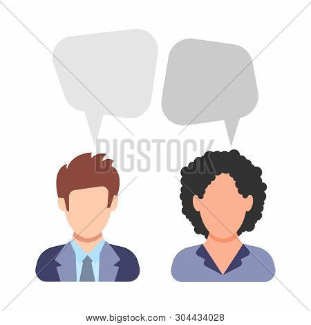 Dialogue. Man Woman Vector & Photo (Free Trial) | Bigstock
